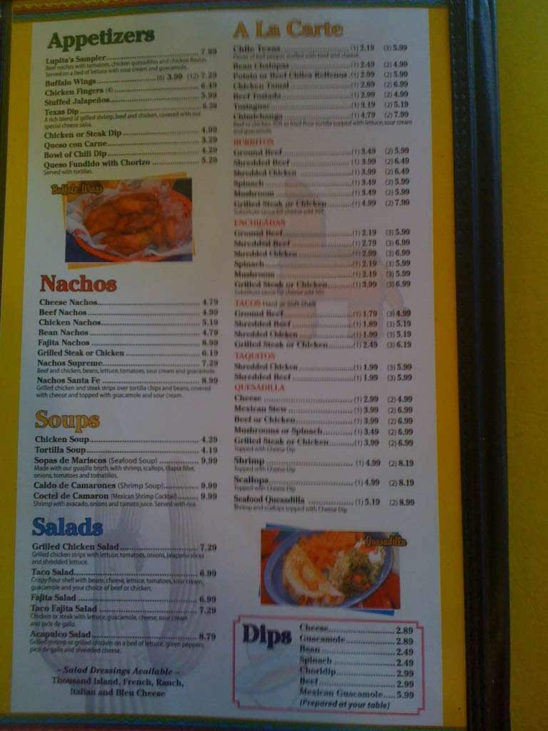 Menu at El Rodeo Mentor restaurant, Mentor