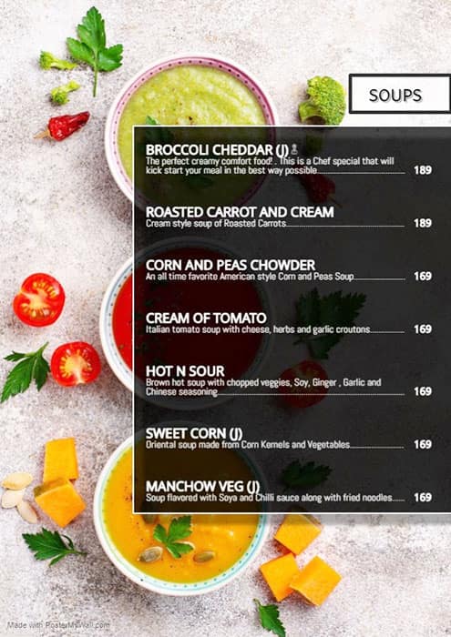 Menu of Indian Swag, Prahlad Nagar, Ahmedabad