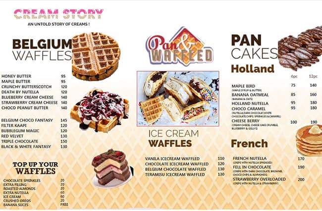 Menu of Cream Story, Ekkaduthangal, Chennai