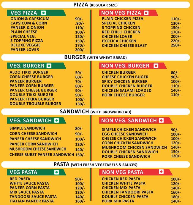 Menu at BIGG BOSS CAFE, Kharar