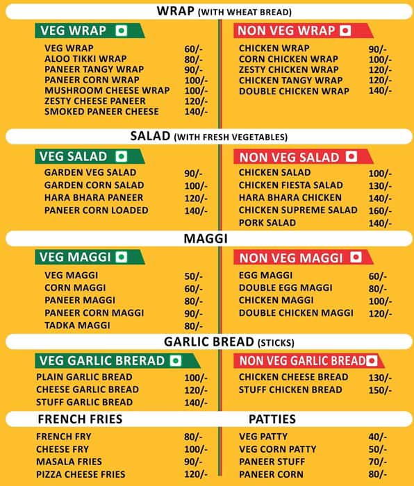 Menu at BIGG BOSS CAFE, Kharar