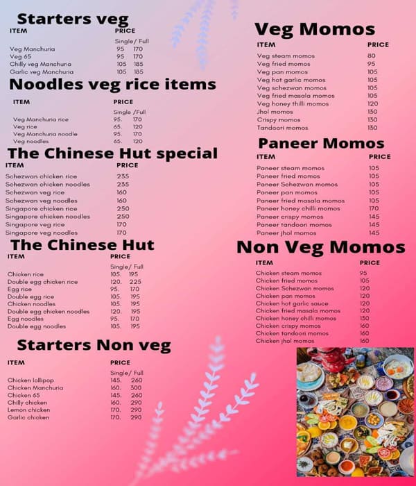 Menu of Chinese Hut, PG Road, Secunderabad