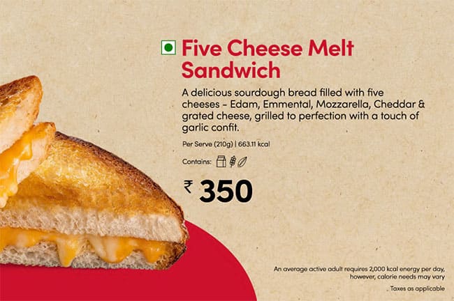 Menu of Tim Hortons, Linking Road, Bandra West, Mumbai