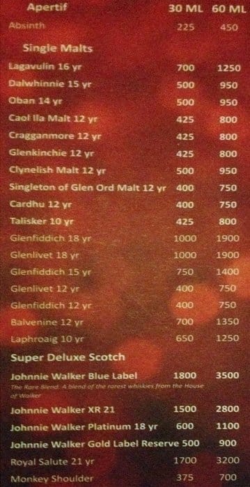 Opium Menu, Menu for Opium, Sector 5, Salt Lake, Kolkata - Zomato