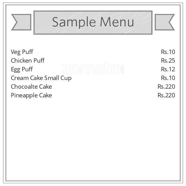 New Friends Bakery Menu, Menu for New Friends Bakery, Jagadamba ...