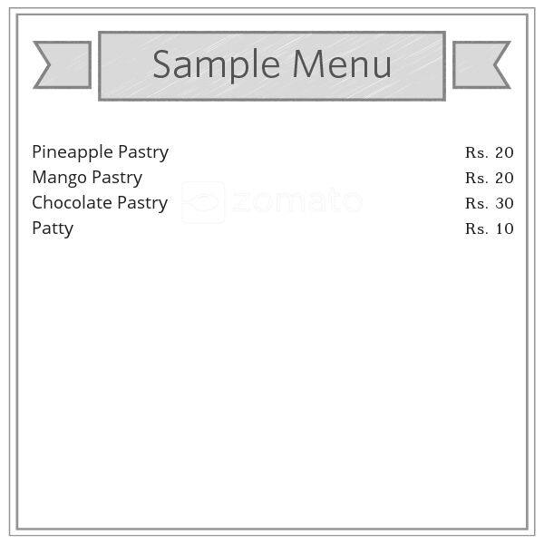 Menu of Pooja Pastry Shop, Sector PI, Greater Noida