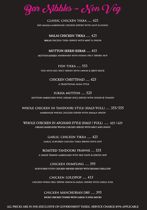 Menu of Show Sha Baazi, Preet Vihar, New Delhi