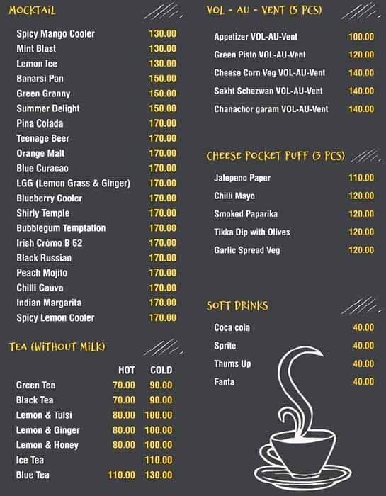 Menu at Puffiyana - The Puff Cafe, Ahmedabad