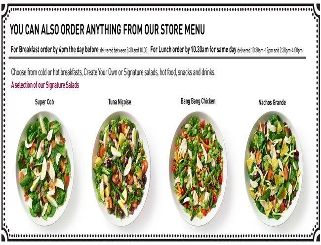 Menu at Tossed Cullum Street (Fenchurch Street) restaurant, London, 24 ...