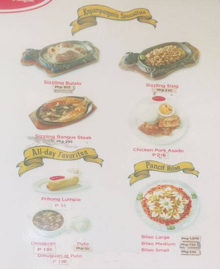 Carta del restaurante Razon's Of Guagua, Mandaluyong, Starmall EDSA-Shaw