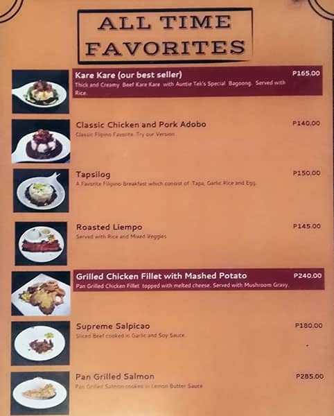 Menu at Brickfire restaurant, Quezon City, Lower Ground Floor