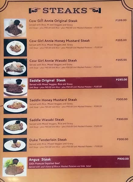 Menu at Brickfire restaurant, Quezon City, Lower Ground Floor