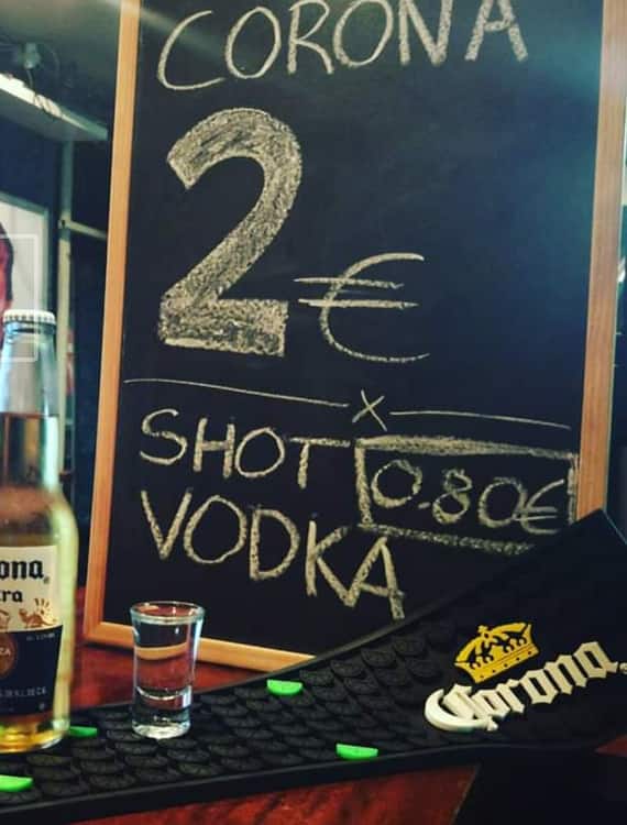 Menu at Grogs Bar, Lisbon