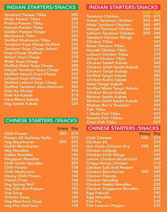 Menu at Backstreet Kitchen, Noida