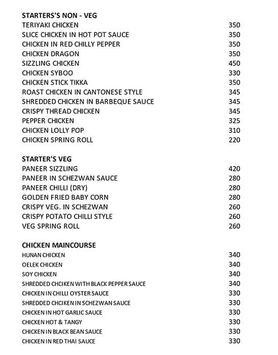 Menu at Wok N Rice, Mumbai, Plot 22/24