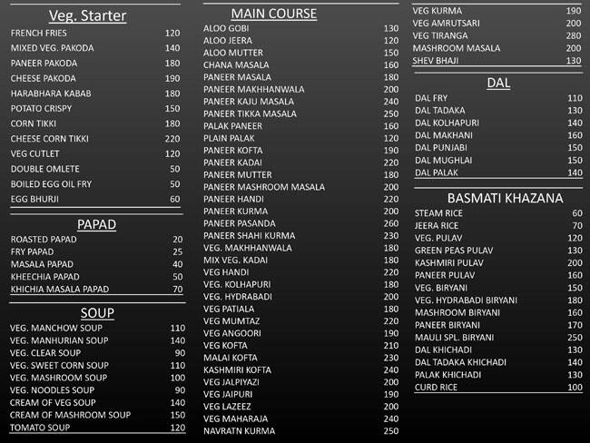 Menu of Indian Flavor, Badlapur, Thane