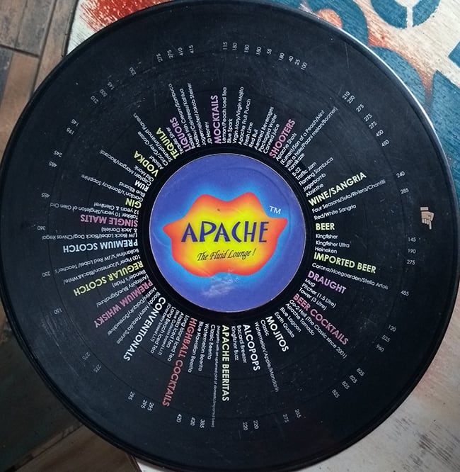 Menu of Apache High Street, Baner, Pune