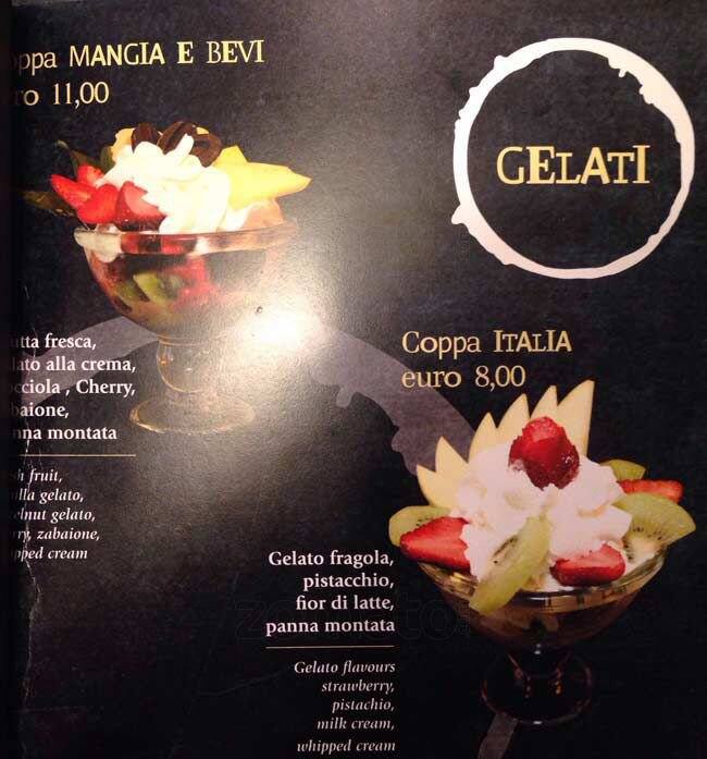 Menu da Caffè Vergnano self-service, Milano, Via Cesare Battisti