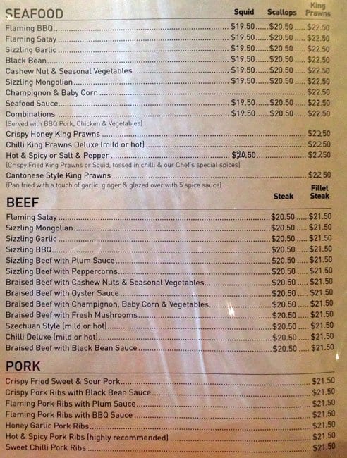 Menu at Mandarin Coin Restaurant, Ridgehaven, North East Road