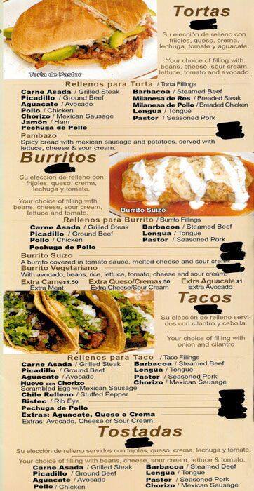 Menu at El Tio Loco restaurant, Cicero, Ogden Ave