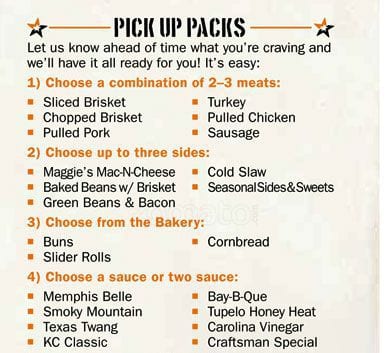 Menu at MISSION BBQ, Philadelphia