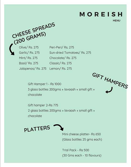 Menu of Moreish, Aundh, Pune