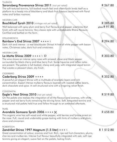 Menu at The Raj, Midrand, Crowthorne Shopping Centre