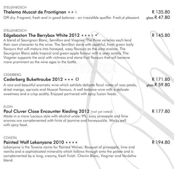 Menu at The Raj, Midrand, Crowthorne Shopping Centre