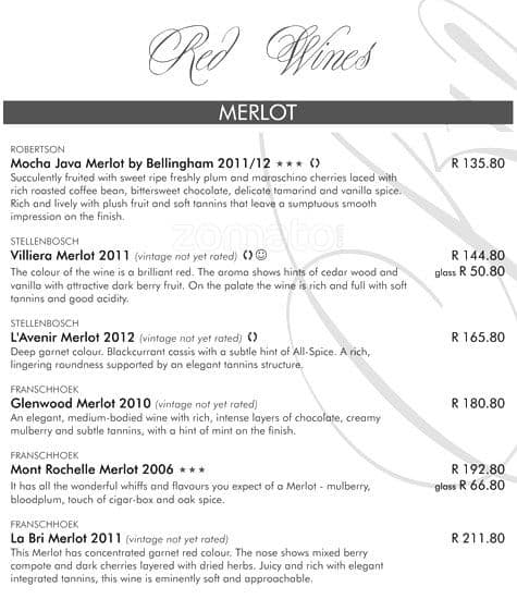 Menu at The Raj, Midrand, Crowthorne Shopping Centre