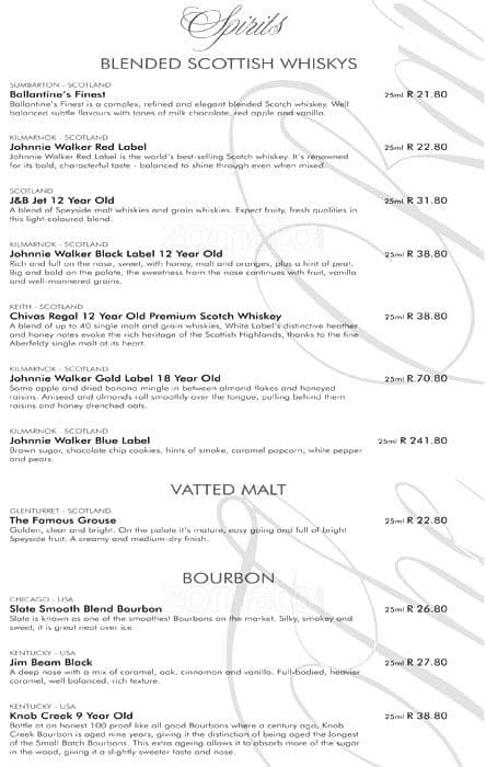 Menu at The Raj, Midrand, Crowthorne Shopping Centre