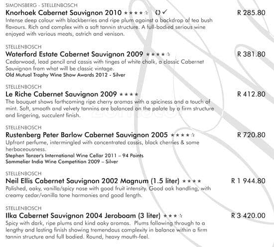 Menu at The Raj, Midrand, Crowthorne Shopping Centre