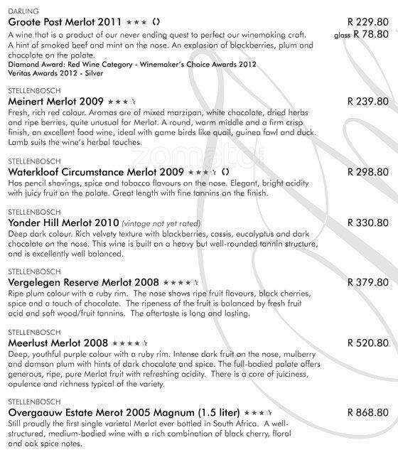 Menu at The Raj, Midrand, Crowthorne Shopping Centre