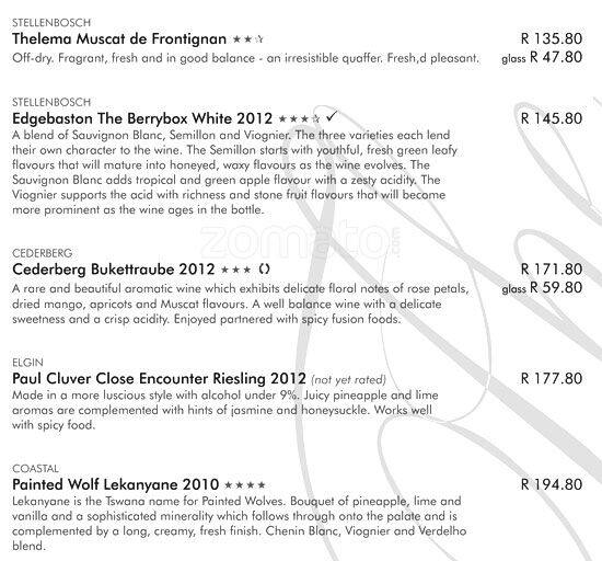 Menu at The Raj, Midrand, Crowthorne Shopping Centre