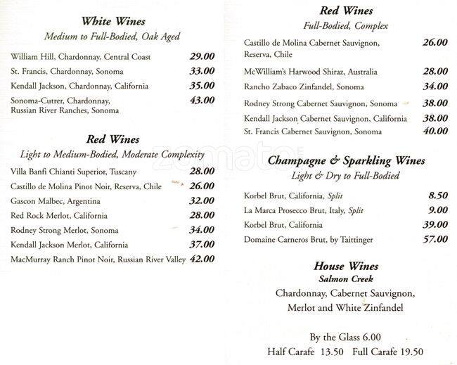 Menu at Jameson's Original Charhouse steakhouse, Arlington Heights, W ...