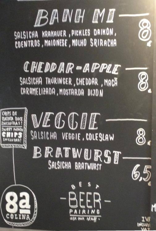 Menu at Taproom Oitava Colina pub & bar, Lisbon