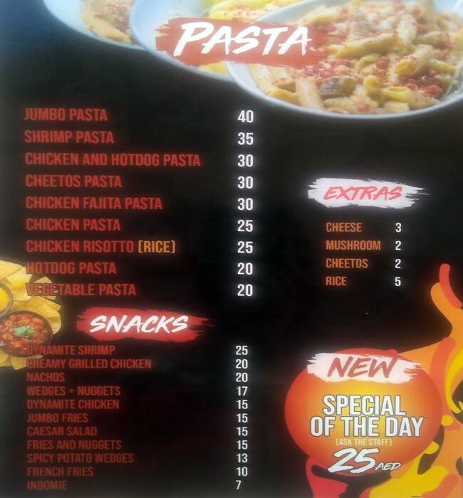 Carta del pub y bar Asgard, Dubai