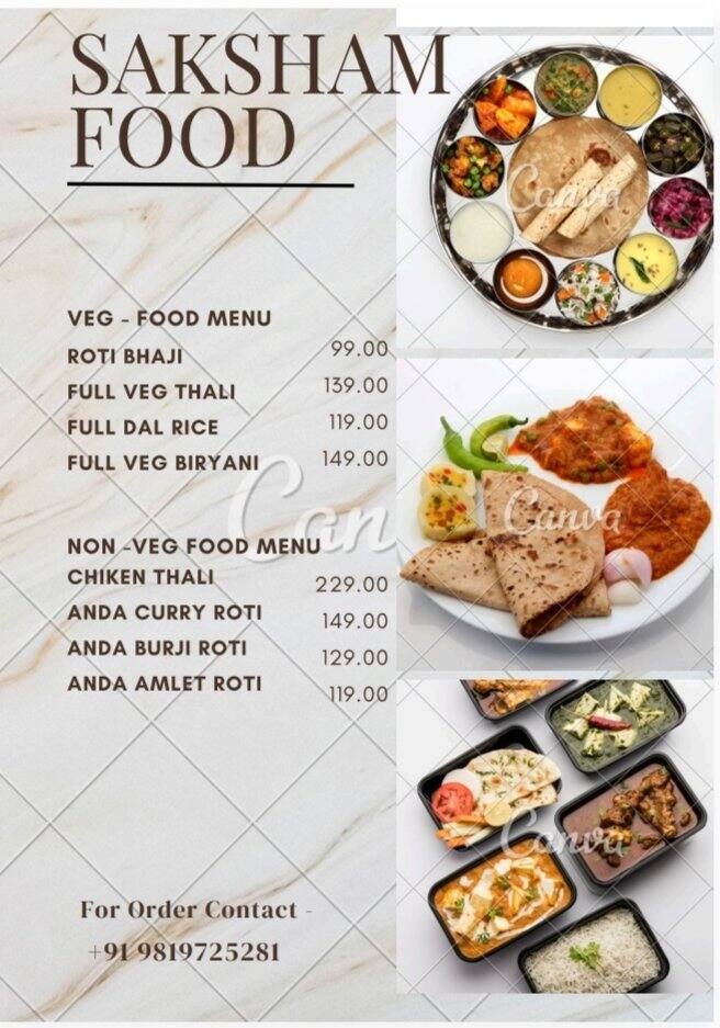 Menu of Saksham Food, Trombay, Mumbai