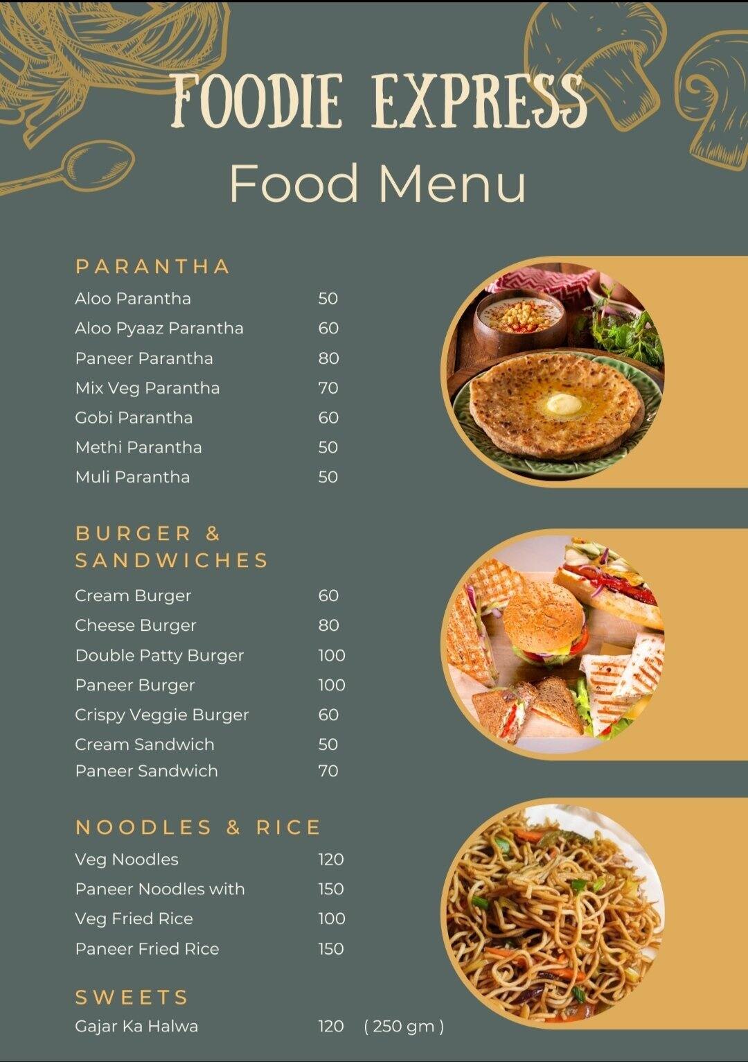 Menu of Foodie Express, Khora Colony, Noida