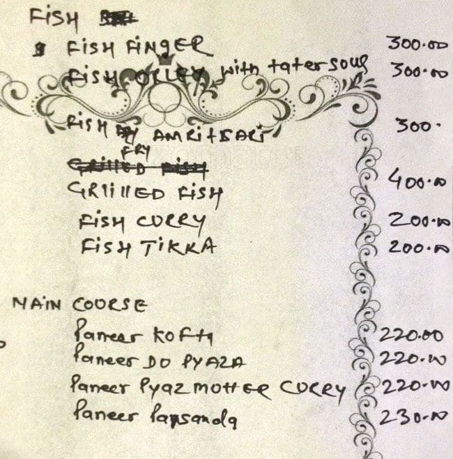 Menu at Diamond Restaurant And Bar, Agra