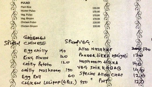Menu at Diamond Restaurant And Bar, Agra