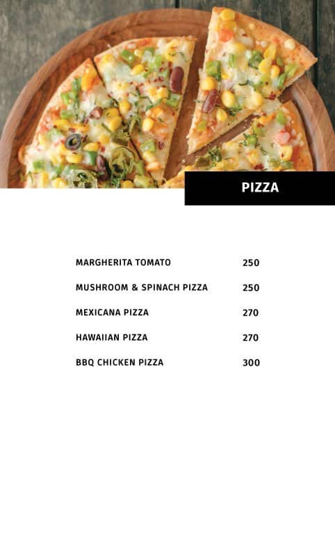 Menu at Cornucopia, Mysuru, 22nd Cross