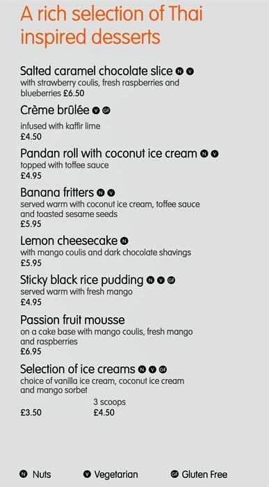 Menu at Busaba Bangkok Thai - Westfield London restaurant, London ...