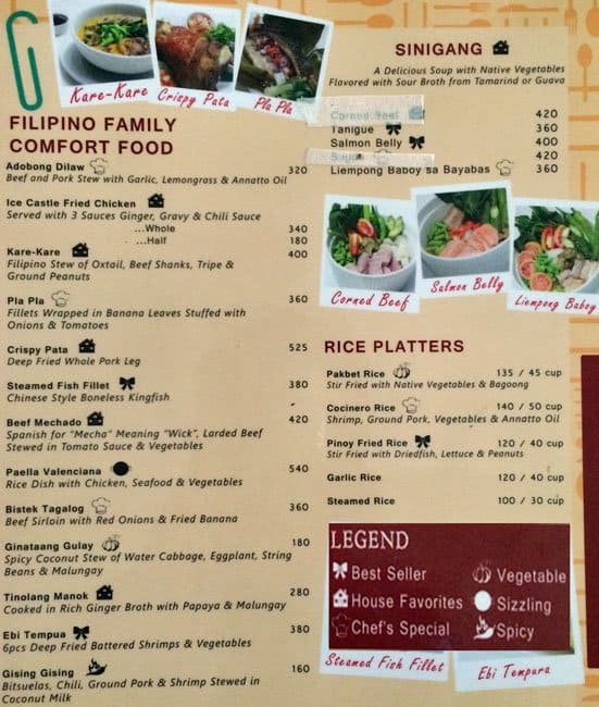 Menu at Ice Castle Cafe and Ice Cream House, Quezon City, 2nd Floor