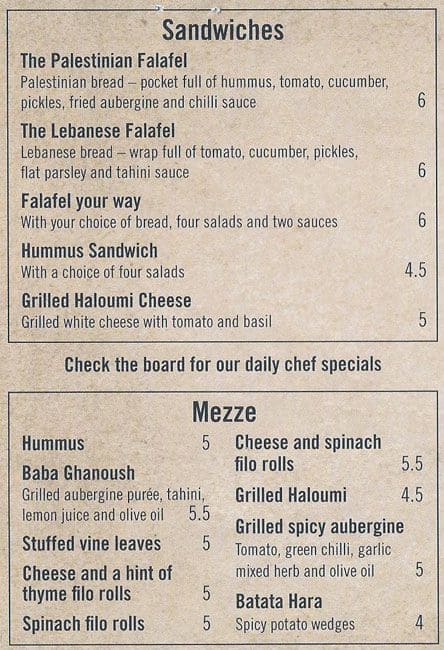 Umi Falafel Menu, Menu for Umi Falafel, South City West, Dublin ...