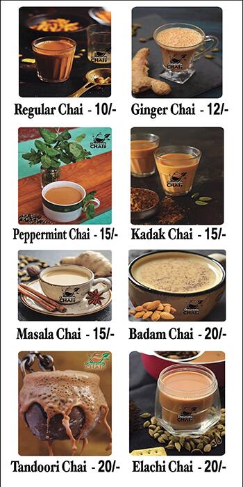 Menu at Chowrasta CHAI, Hyderabad, MIG-415 KPHB Road