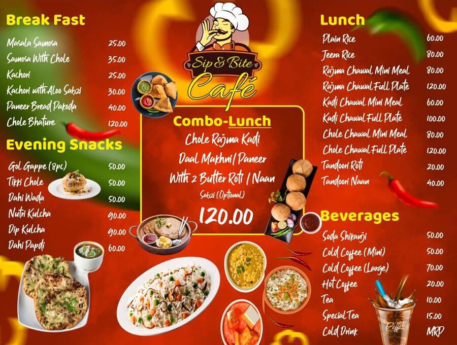 Menu of SIP N BITE, Jagatpura, Jaipur