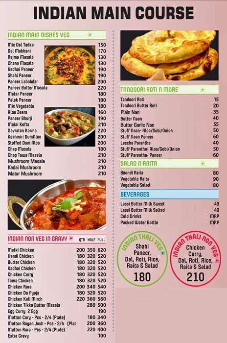 Menu at Indian Bites Restaurant, New Delhi