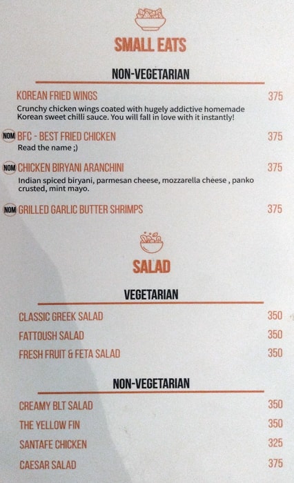 Menu at Double Roti, Chennai, 2/546
