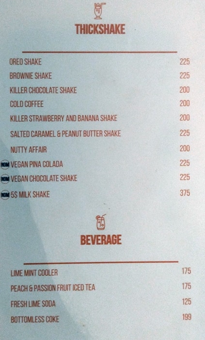 Menu at Double Roti, Chennai, 2/546