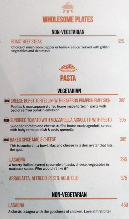 Menu at Double Roti, Chennai, 2/546